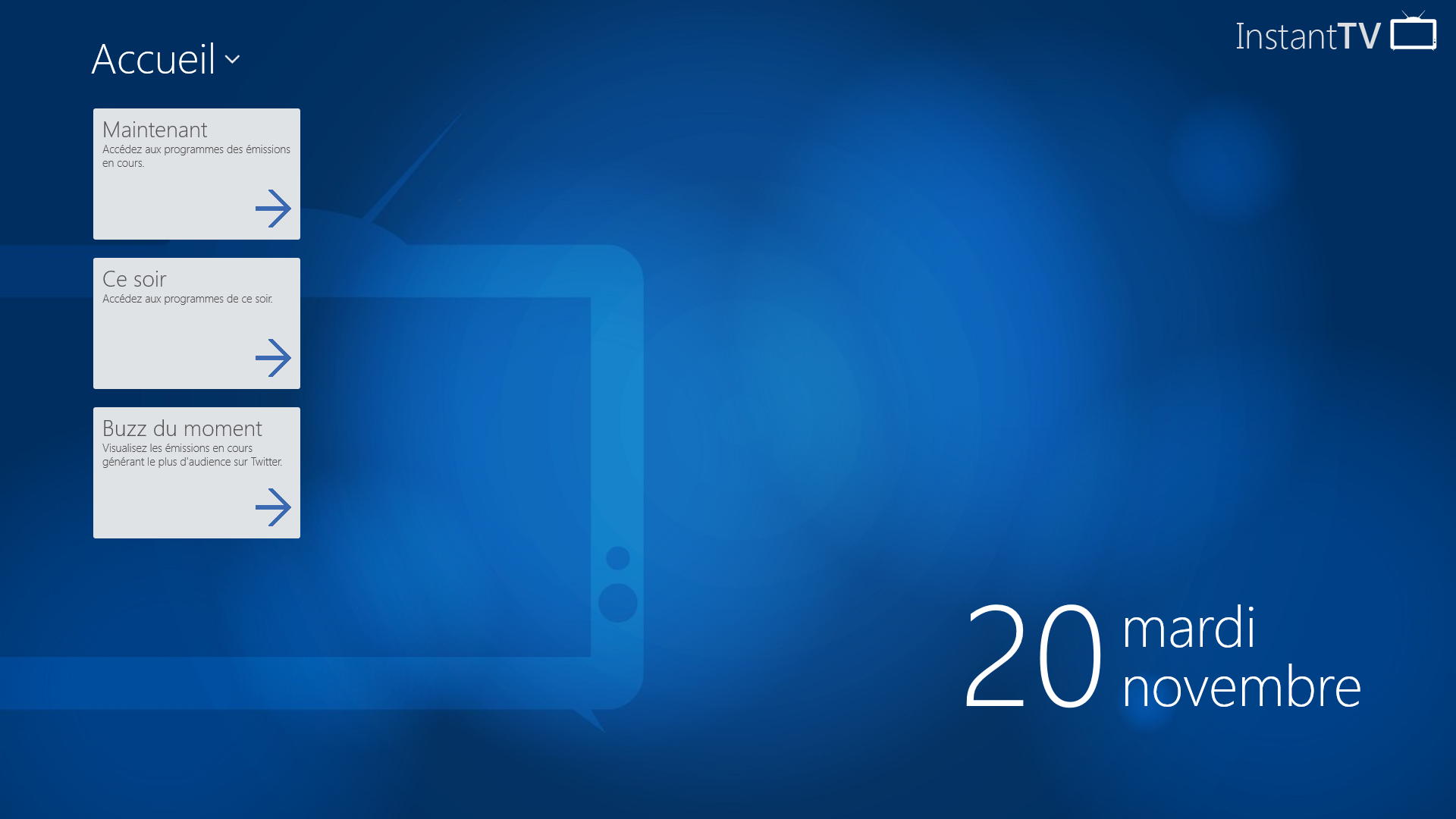 ClevLab - Instant TV – Desktop – 3 – Home – SemanticZoom